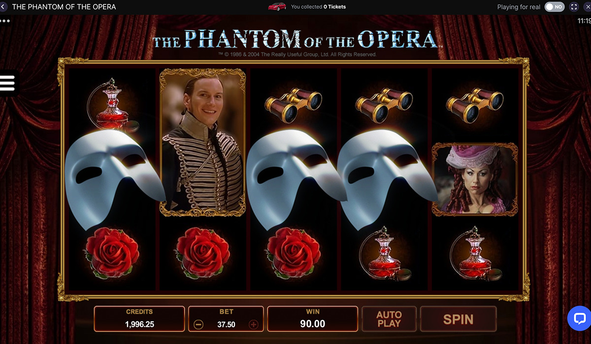 The Phantom of the Opera: a slot from the developer Microgaming